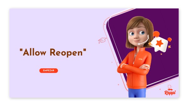 SS| User | Non Live | Allow Reopen | Capacitación con formador/