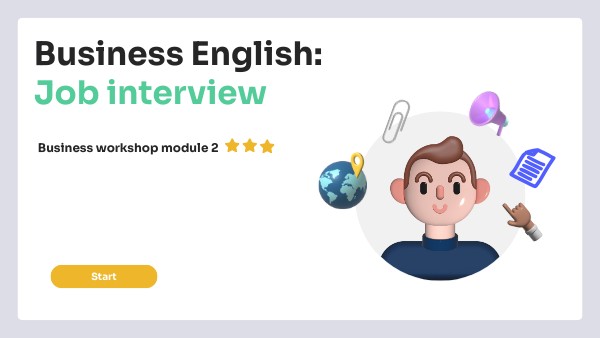 Business English - Job interview - Level 3 | Genially