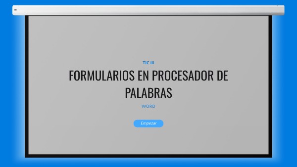 SEM 2 CD III FORMULARIOS | Genially