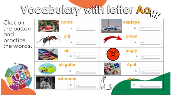 Voc. Letter A | Genially