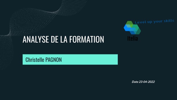 analyser une formation | Genially