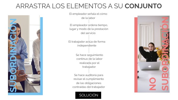 ARRASTRE CONJUNTO CORRECTO | Genially