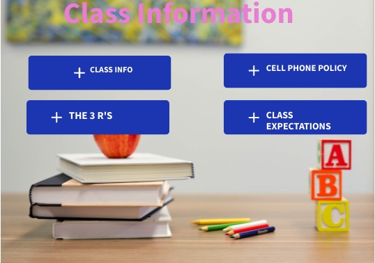 English I Class Information | Genially