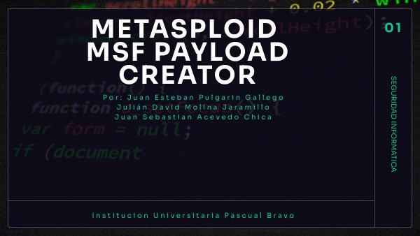 metasploit y,msf payload creator