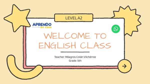 Aula virtual de inglés 5to de secundaria