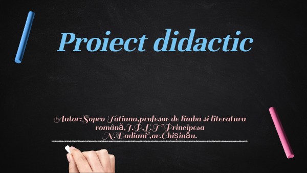 Proiect didactic | Genially