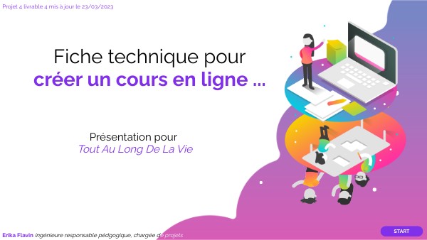 Fiche technique: comment créer un cours en ligne.