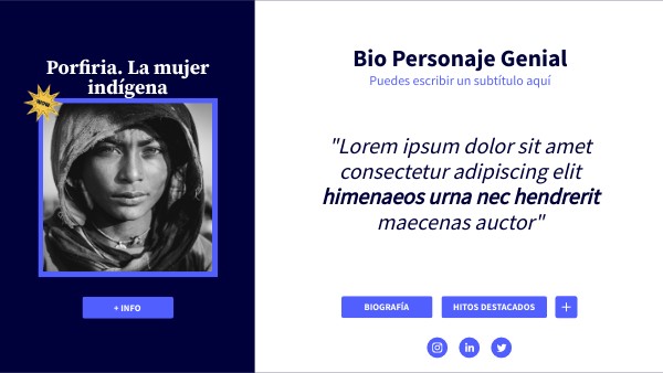 Bio Personaje Genial | Genially