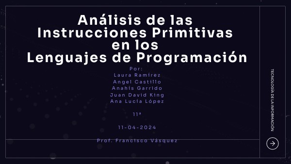 Instrucciones Primitivas