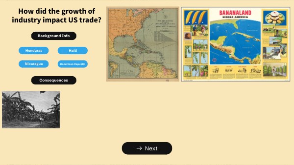 How did the growth of industry impact US trade? | Genially