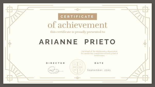 CERTIFICATE of Performance