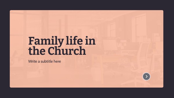 Family life in the Church