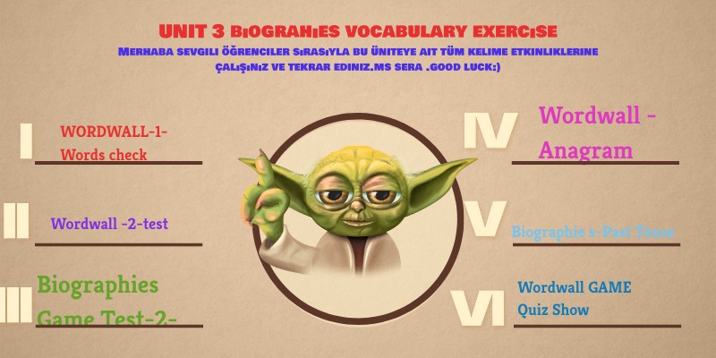 BIOGRAPHY -Vocabulary EXPERT