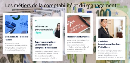 Métiers de la comptabilité et du management | Genially