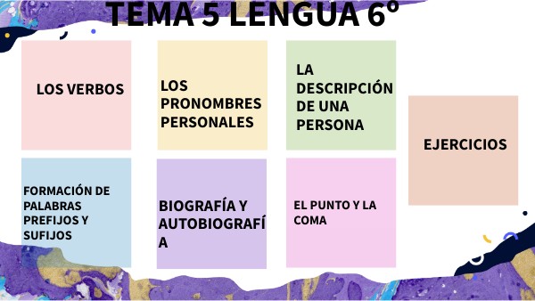 TEMA 5 LENGUA 6º