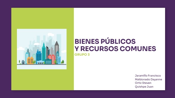 PRESENTACIÓN BIENES PÚBLICOS Y RECURSOS COMUNES