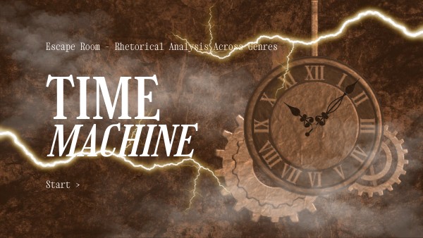 Rhetorical Analysis Time Machine Escape Room | Genially