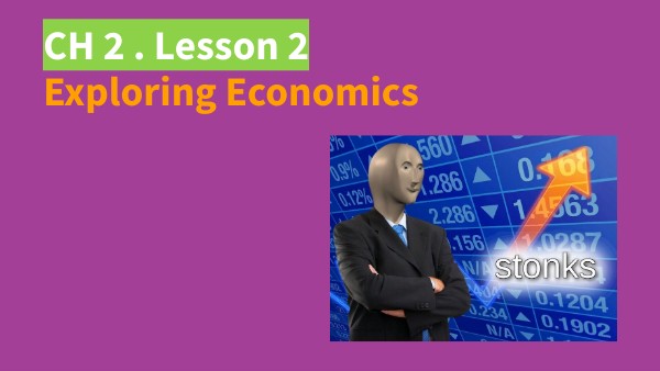 CH 2 - LESSON 2 ECONOMICS