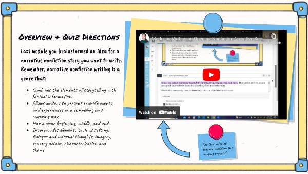 Nonfiction Narrative Intro Writing