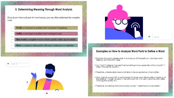 Word Part Analysis Learning Tool