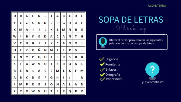 Sopa de letras | Genially