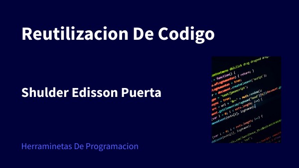 Reutilización de código