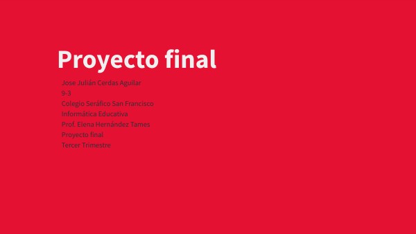 Proyecto final | Genially