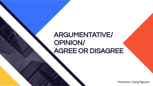 Writing part 2: argumentative essays | Genially