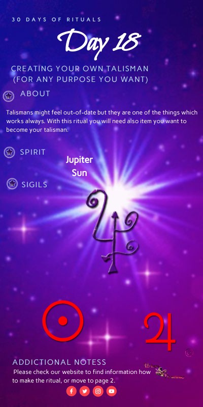 30 DAYS OF RITUALS day 18