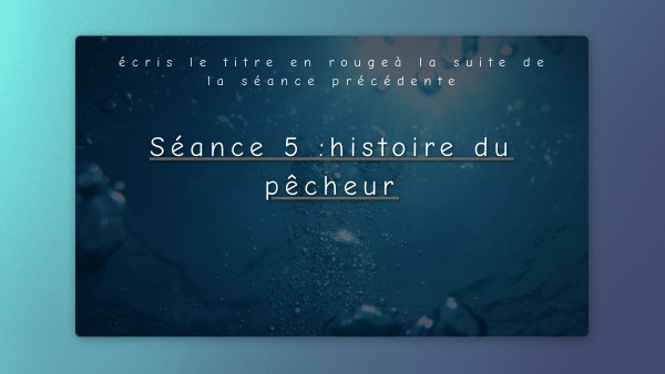 Seq 1 séance 5 cinquième