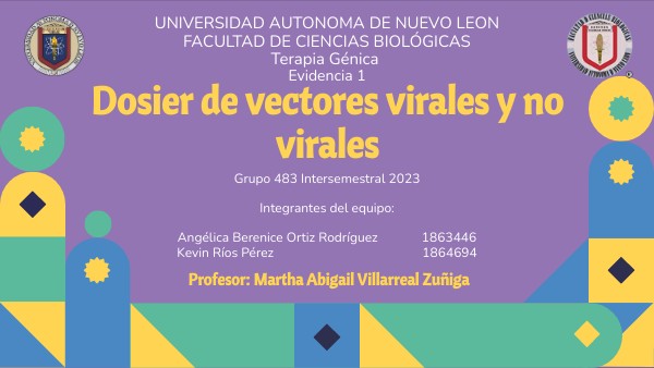 Dossier Vectores Terapia - Ev1 | Genially