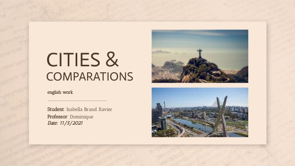 english work - cities | Genially