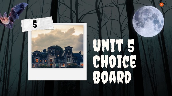 Accelerated Unit 5 Choice Board | Genially