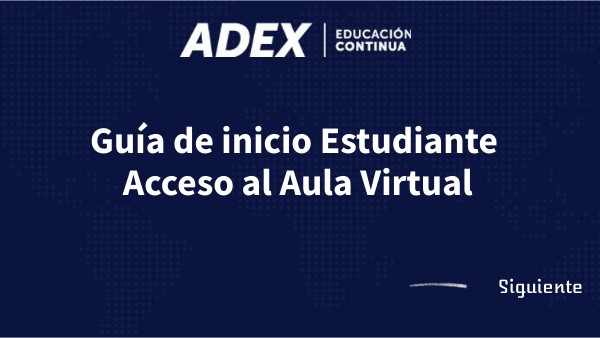 V1 Guía de Inicio Estudiante Aula - ADEX EC