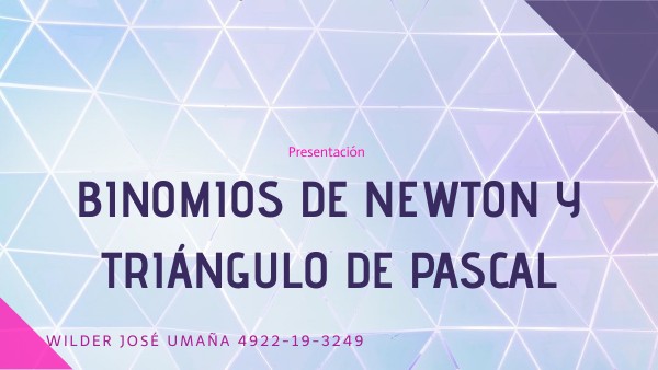 Triángulo de pascal Wilder | Genially