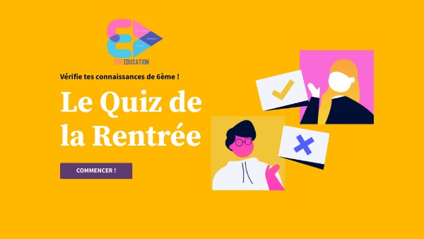 5ème- QUIZ de la rentrée | Genially