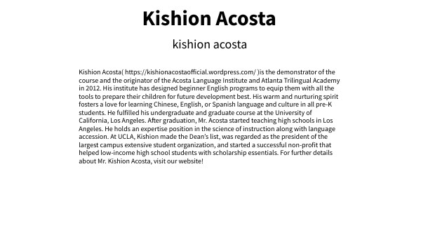 Kishion Acosta