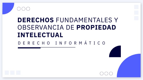 DERECHOS FUNDAMENTALES Y OBSERVANCIA DE PROPIEDAD INTELECTUAL