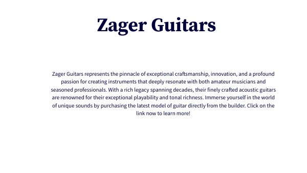 Zager Guitars