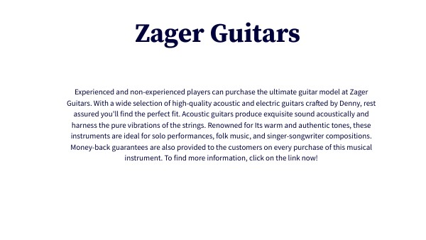 Zager Guitars
