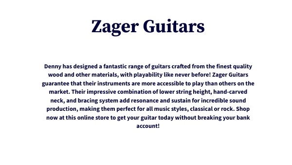 Zager Guitars
