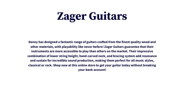 Zager Guitars