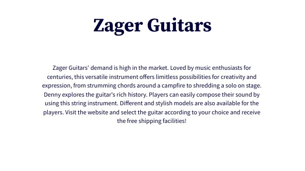 Zager Guitars