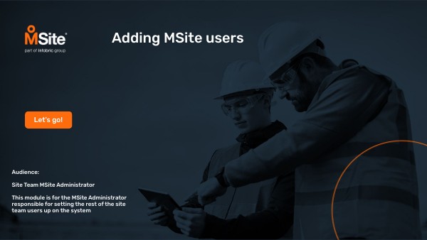 Adding MSite users v.02
