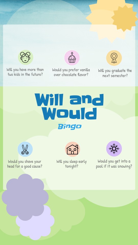 Will and Would Bingo