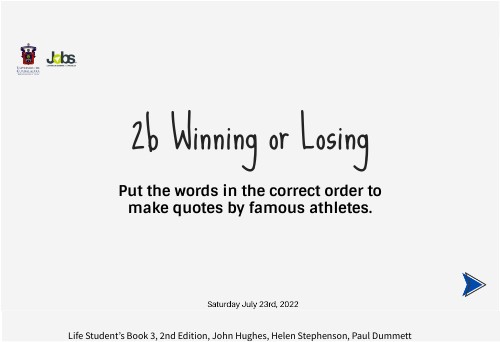 2b Winning or Losing -ing ending | Genially