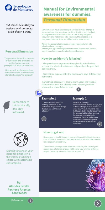 Manual for Environmental awareness for dummies. | Genially