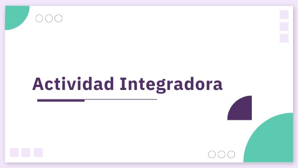 Actividad Integradora
