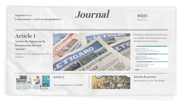 Séance n°1 (Séquence 4 - 4e) | Genially