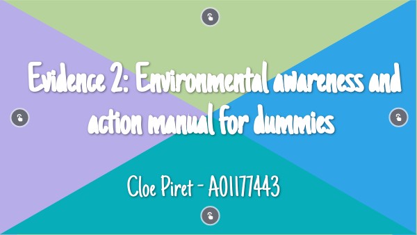 Evidence 2: Environmental awareness and action manual for dummies